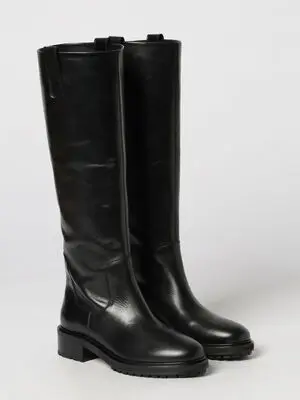 AeydĒ Henry Smooth Leather Knee-high Boots With Lug Sole