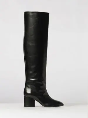 AeydĒ Almut Knee-high Round Toe Boots In Smooth Leather