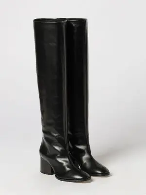 AeydĒ Almut Knee-high Round Toe Boots In Smooth Leather