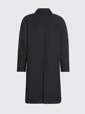 COLLINI MILANO 1937 Single-breasted Virgin Wool Long Coat With Jewelled Buttons