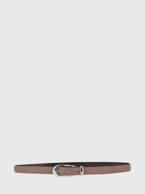 Orciani Adjustable Belt In Hammered Calfskin With Pin Buckle - Brown