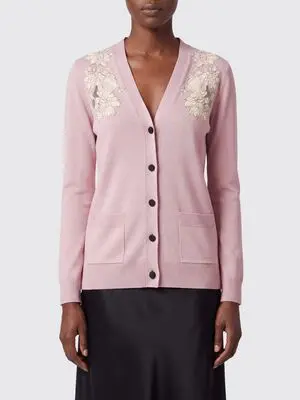 Valentino Garavani Virgin Wool Cardigan With Lace Inserts And V-neck