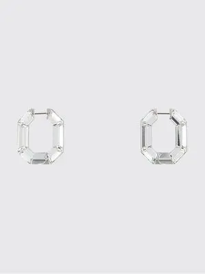 SWAROVSKI Lucent Hoop Earrings In Clear Crystal And Aluminum - Transparent