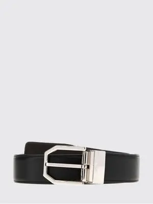 Brioni Reversible Belt In Smooth Calfskin With Engraved Logo Buckle