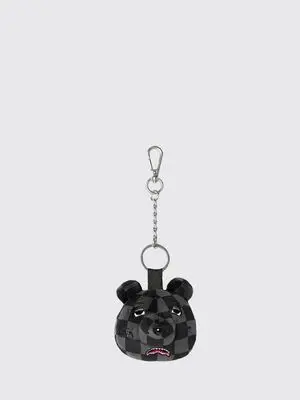 SPRAYGROUND Checkered Fleece Teddy Bear Keychain With Snap Hook