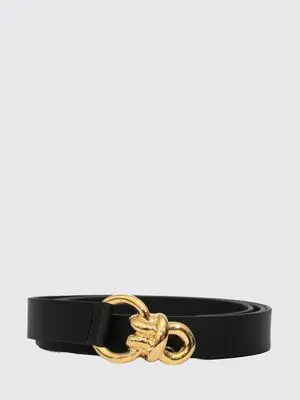 Tagliatore Adjustable Smooth Leather Belt With Metallic Buckle - Black