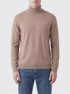 LARDINI Virgin Wool Turtleneck Jumper With Long Sleeves And Straight Hem - Brown