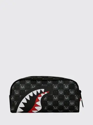 SPRAYGROUND Monogram Print Coated Cotton Travel Beauty Case - Black