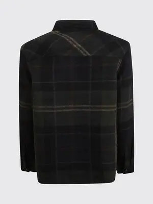 Barbour Woodlane Tartan Wool Blend Shirt Jacket With Patch Pockets