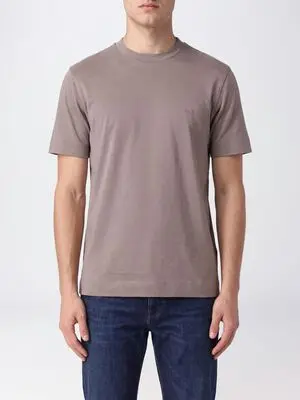 Emporio Armani Lyocell And Cotton Jersey Crew-neck T-shirt - Sand