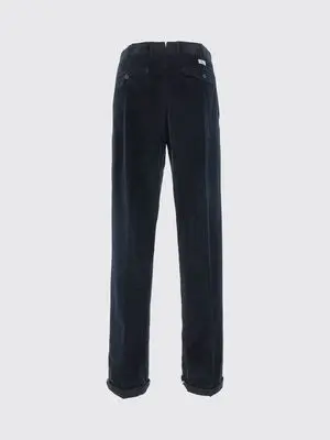 PT TORINO Slim Fit Pleated Corduroy Trousers - Blue