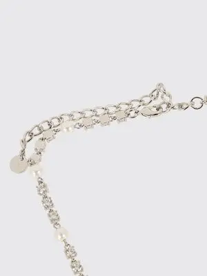 SELF-PORTRAIT Crystal And Faux Pearl Brass Choker Necklace