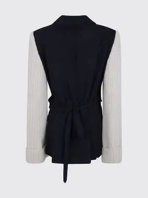 Dries Van Noten Wool Robe-style Cropped Blazer With Peak Lapels