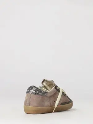 GOLDEN GOOSE Super-star Leather And Glitter Mesh Sneakers With Suede Details