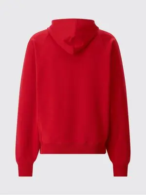 AMI Paris Cotton Hoodie With Kangaroo Pocket And Logo Detail