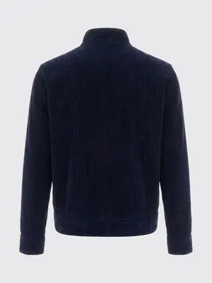 Emporio Armani High-neck Stretch Velvet Jacket With Zip Closure