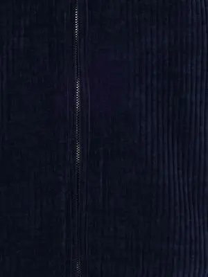 Emporio Armani High-neck Stretch Velvet Jacket With Zip Closure