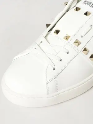 Valentino Garavani Rockstud Untitled Studded Smooth Leather Trainers
