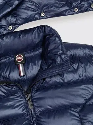 COLMAR Water-repellent Nylon Short Puffer Jacket With Detachable Hood - Navy