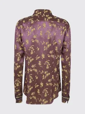Dries Van Noten Floral-print Long-sleeved Satin Shirt