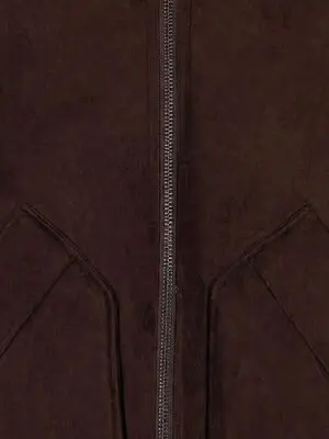 COLMAR Hooded Jacket In Faux Suede Leather