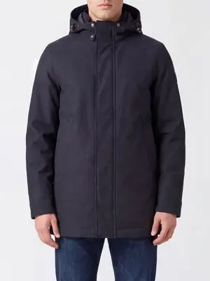 Woolrich Short Waterproof Softshell Parka Padded With Down - Blue