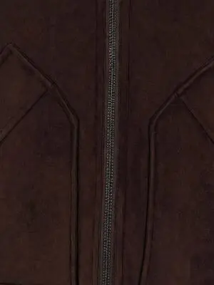 COLMAR Short Jacket In Faux Suede Leather With High Neck