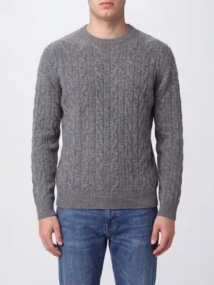 BALLANTYNE Cable-knit Wool Blend Crewneck Jumper With Long Sleeves - Grey