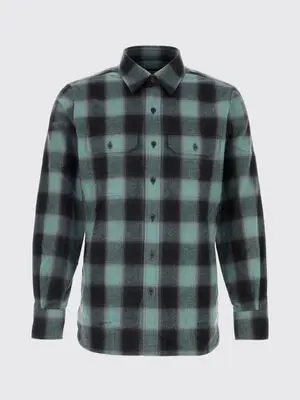 TOM FORD Slim Fit Check Cotton Shirt With Curved Hem