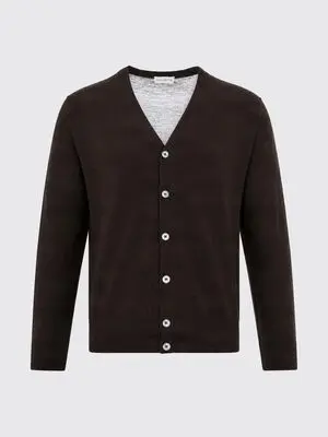BALLANTYNE V-neck Pure Wool Cardigan With Ribbed Trims