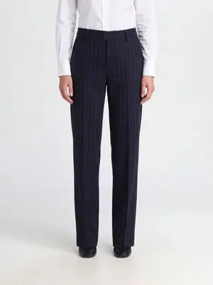 PT TORINO Pinstriped Slim Fit Tailored Trousers In Virgin Wool