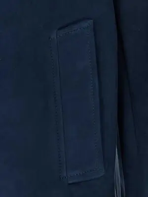 SALVATORE SANTORO Ovine Leather Shirt Jacket With Classic Collar