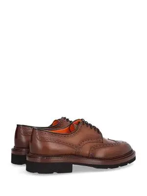 Santoni Brogue Derby Lace-up Shoes