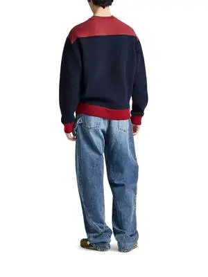 JW Anderson J.w.anderson Color-block Zip-detail Crew-neck Sweatshirt - Multicolor