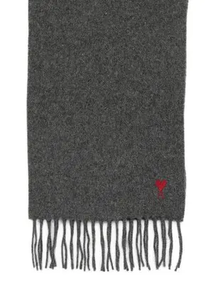 AMI Paris De Coeur Wool Scarf