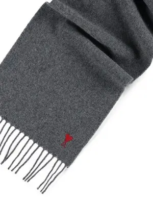 AMI Paris De Coeur Wool Scarf