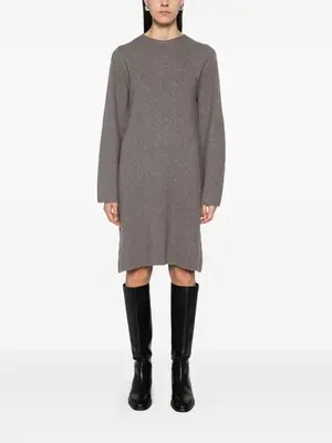 Fabiana Filippi Wool Blend Midi Dress - Brown