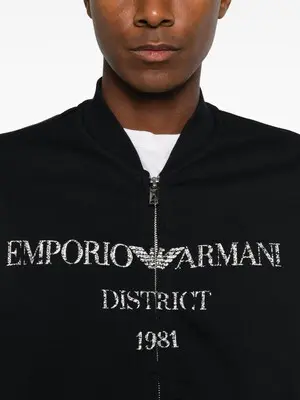 Emporio Armani Logo Cotton Bomber Jacket