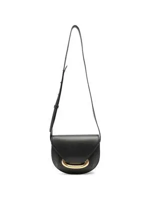 WANDLER Mini Leather Crossbody Bag With Adjustable Strap & Magnetic Closure - Nero