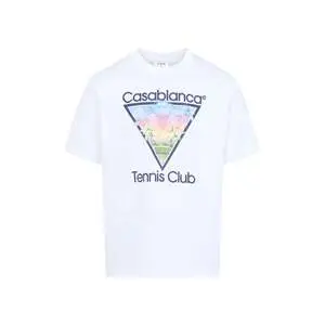 Casablanca Tennis Club Icon Printed Classic T-shirt - Multicolour