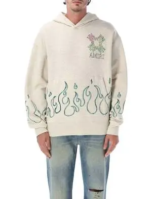 Amiri Flame Graphic Oversized Hoodie