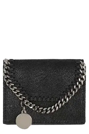 Stella McCartney Falabella Mini Tri-fold Wallet - Black