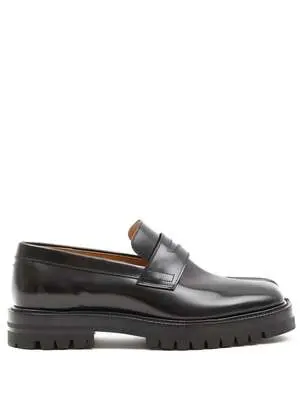 MAISON MARGIELA Split-toe Leather Loafer With Chunky Lug Sole - Nero