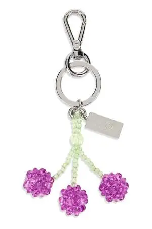 MAISON MARGIELA Mini Cherry Beaded Keychain With Metal Keyring And Tag
