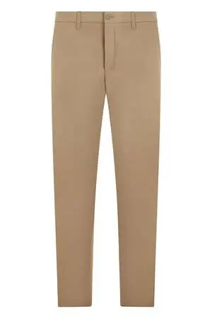 BOSS Slim Fit Stretch Pants With Straight Legs - Beige