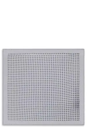 BOSS Pocket Handkerchief In Linen-cotton Blend - Grey