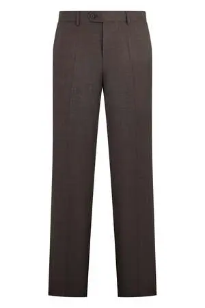BOSS Classic Straight-cut Wool Blend Trousers