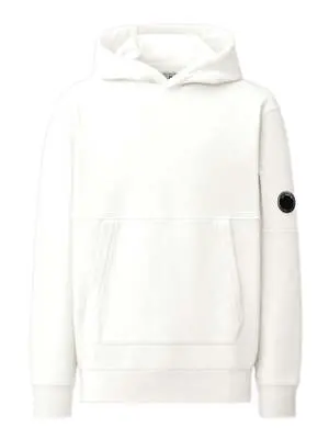 C.P. COMPANY Zip-front Polo Collar Sweatshirt With Embroidered Chest Logo