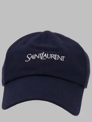 Saint Laurent Mini Logo Cotton Baseball Hat