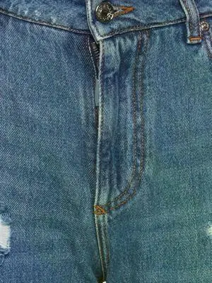 Dolce & Gabbana Distressed High-waisted Wide-leg Jeans
